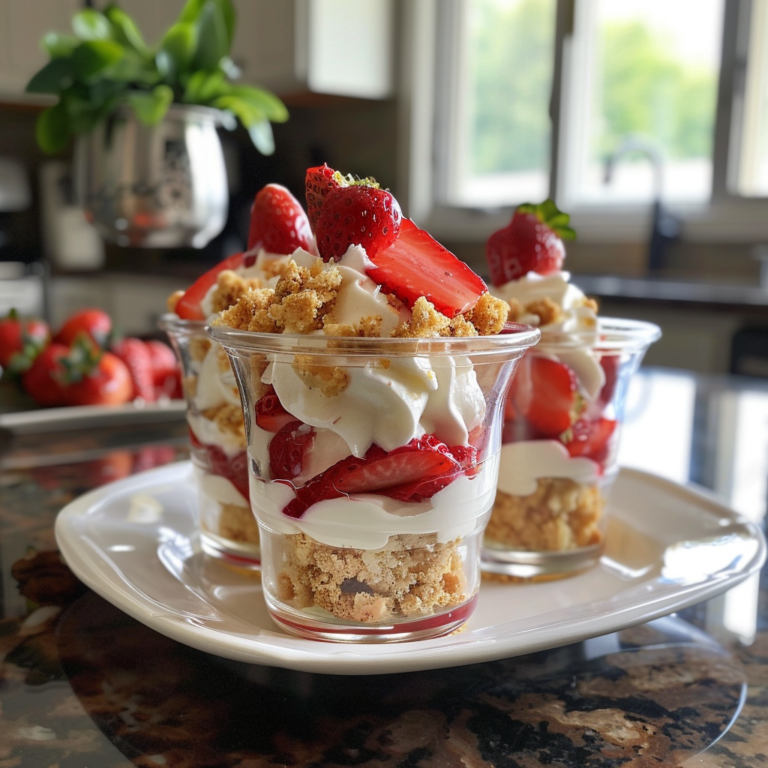 Easy Strawberry Shortcake Parfait Cups Recipe