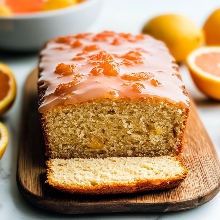Zesty Moist Vegan Grapefruit Loaf Cake Recipe Delight