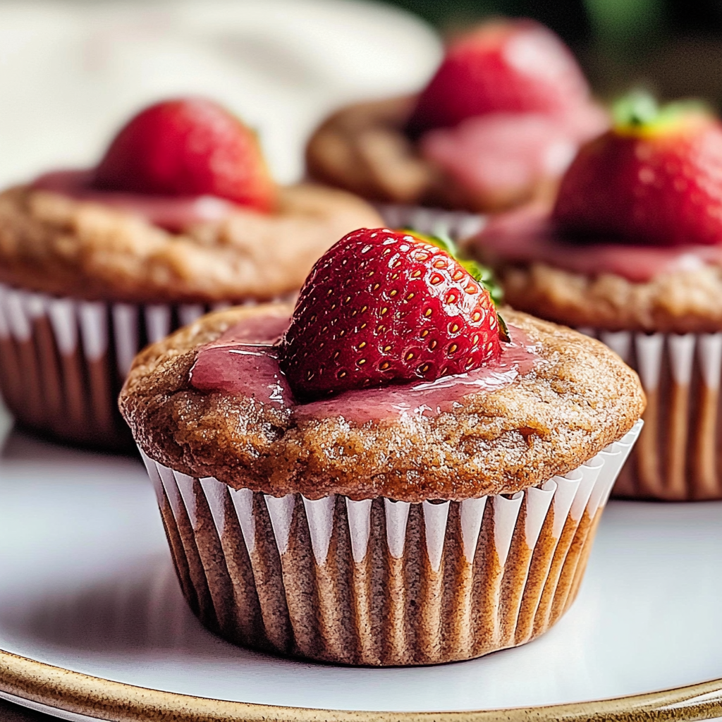 Delicious Vegan Double Strawberry Muffins